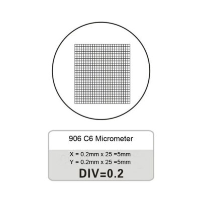 Grid Eyepiece Micrometer Microscope Micrometer Calibration Slide DIV 0 ...