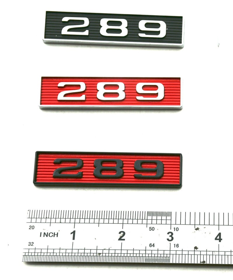 2Pcs 289 Engine Hood Scoop Emblems Badges 3D Decals Stickers Trucks ...