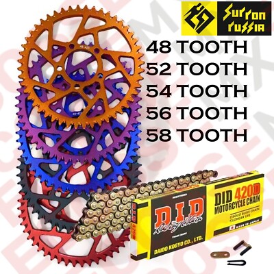 SURRON LIGHT BEE LBX CHAIN & SPROCKET KIT DID GOLD CHAIN UPGRADED REAR ...