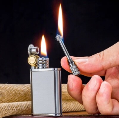 CHIEF Metal Wheel Windproof Kerosene Lighter W/ 10000 Ignition ...