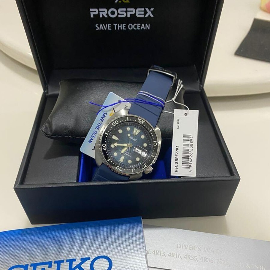 Brand New Seiko Prospex SRPF77K1 King Turtle Blue Dial STO Save The ...