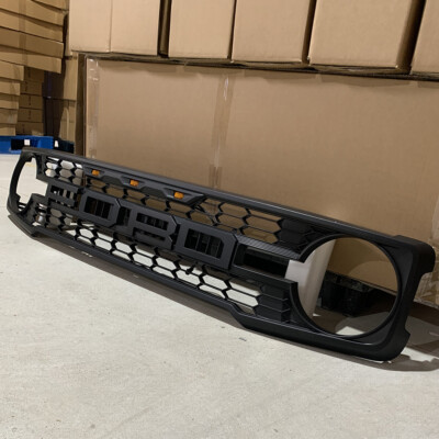 Raptor Style Look Grille Fits For 2021-2024 Bronco Matte Black Front ...