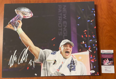 Rob Gronkowski Patriots Super Bowl Signed Autographed 16x20 Canvas ...