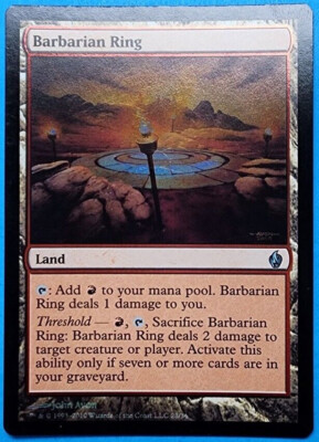 mtg magic barbarian ring premium deck fire FOIL ENGLISH cercle des ...