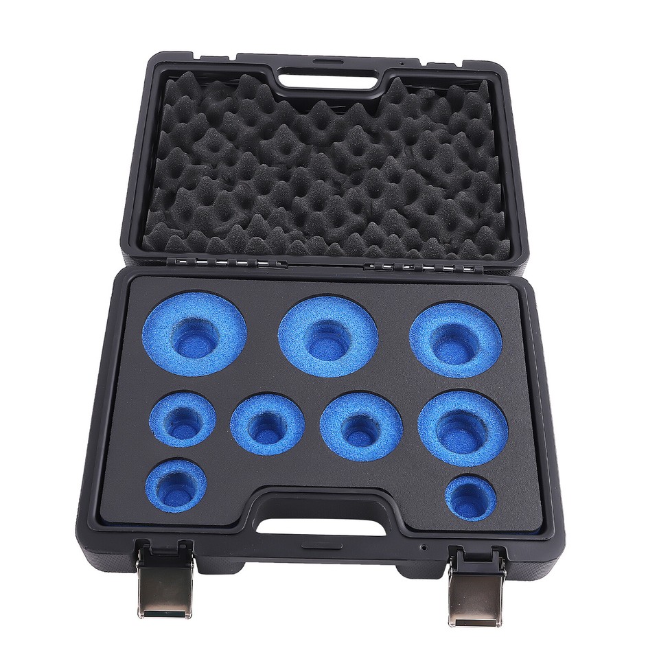 9PCS 1/2IN DRIVE GROOVED LOCK NUTS SOCKET SET KM4-KM12 LOCK BALL JOINT ...