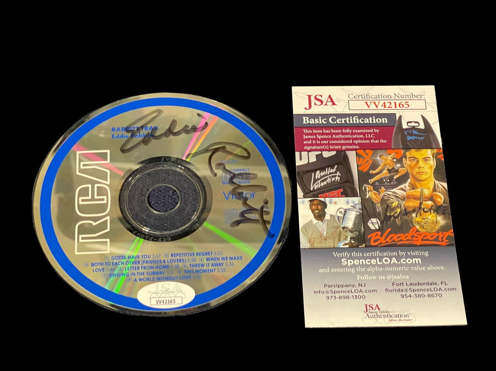 Eddie Rabbitt I Love a Rainy Night Singer Rabbit Trax Signed Autograph ...