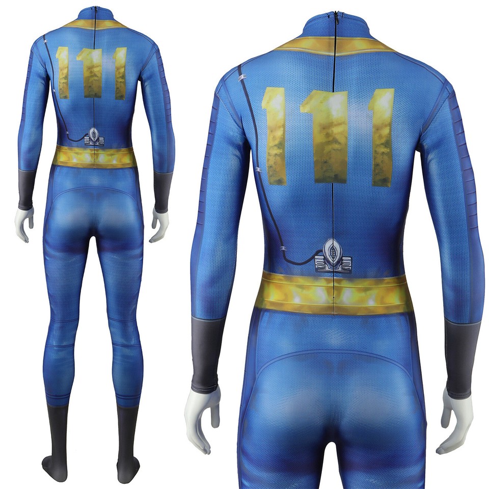 Fallout Vault Suit Cosplay Jumpsuit 111 Bodysuit Costume Adult Kids ...
