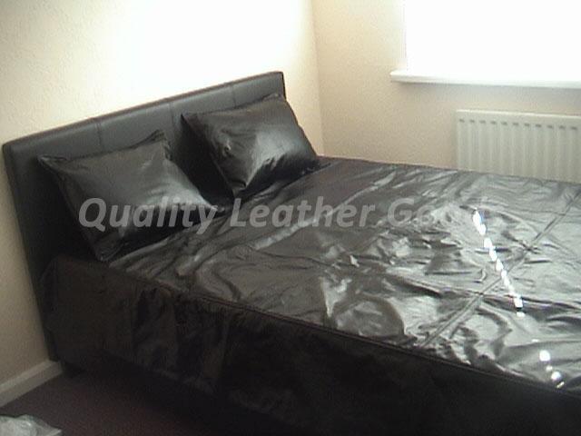 GENUINE PREMIUM COW LEATHER LEDER DUVET COVER TWO SIDE LEATHER BED ...
