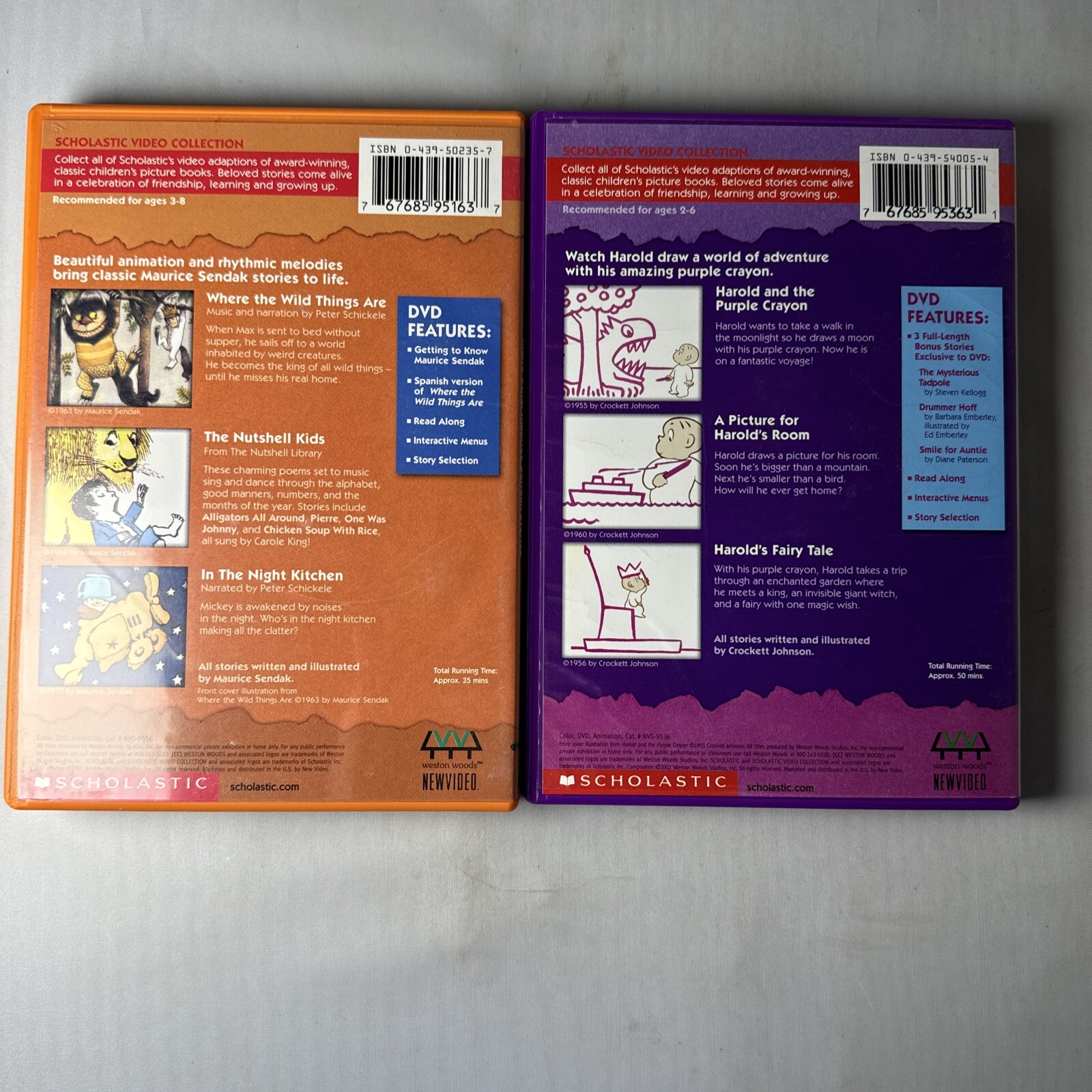 Scholastic Video Collection Kids DVD Lot (10) Homeschool Teacher ...