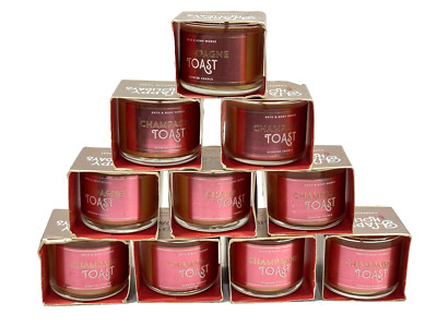 NEW 10 BATH & BODY WORKS HOME CHAMPAGNE TOAST 1-WICK SCENTED MINI ...