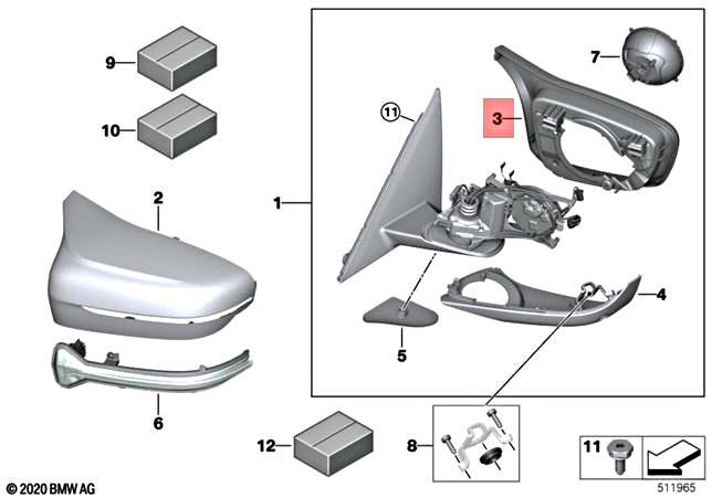 Genuine BMW M5 F90 F91 F92 F93 G14 G15 G16 CS Supporting ring left ...