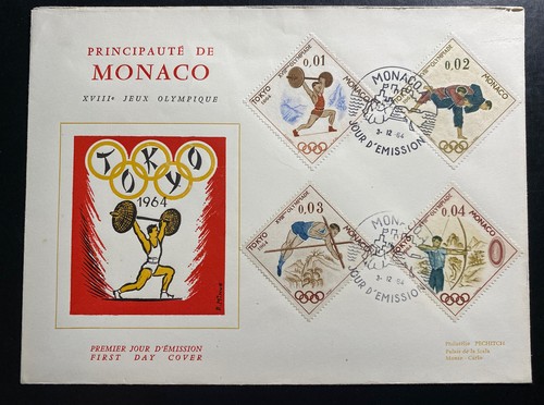 1964 Monaco First Day Cover FDC XVIII Olympic Games | eBay