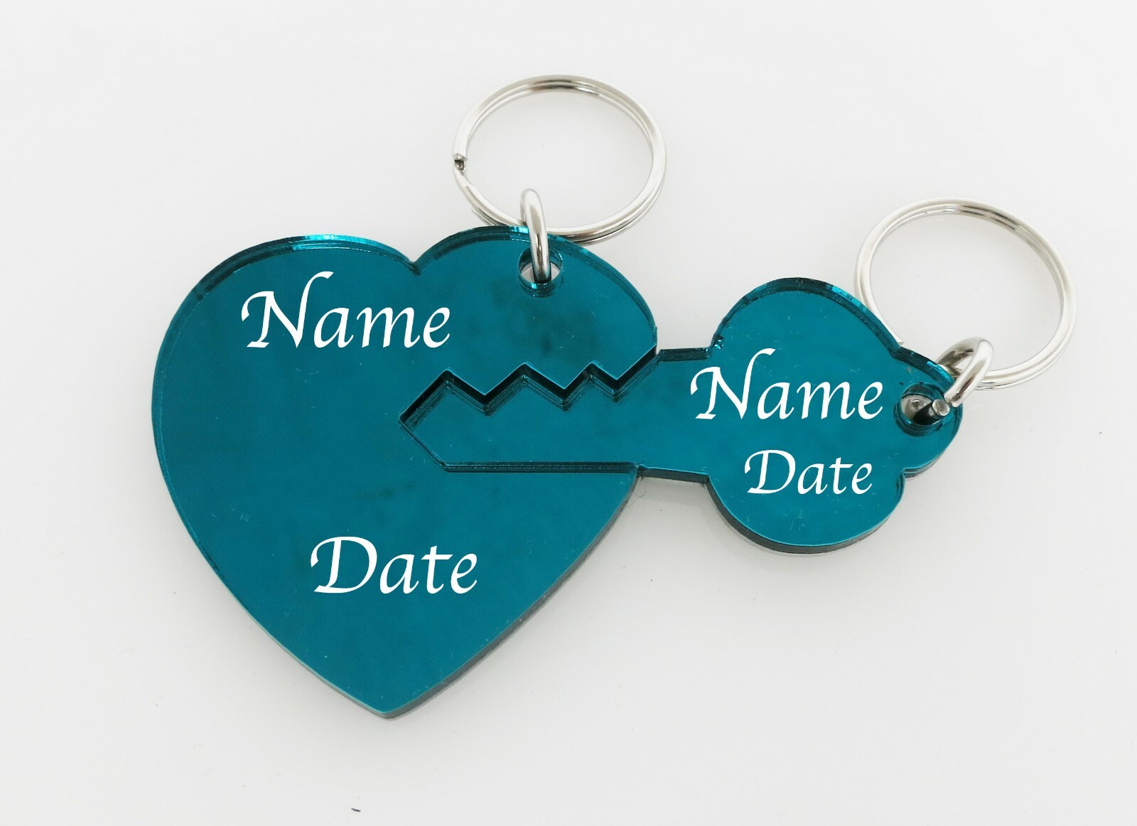 Key To My Heart Key Chain Personalized Acrylic Mirror Heart Keychain ...