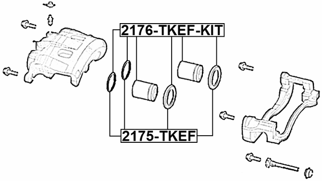 Repair Kit, Front Caliper Piston D41.8 Fits Ford 1732971, AB31-2L484-AA ...