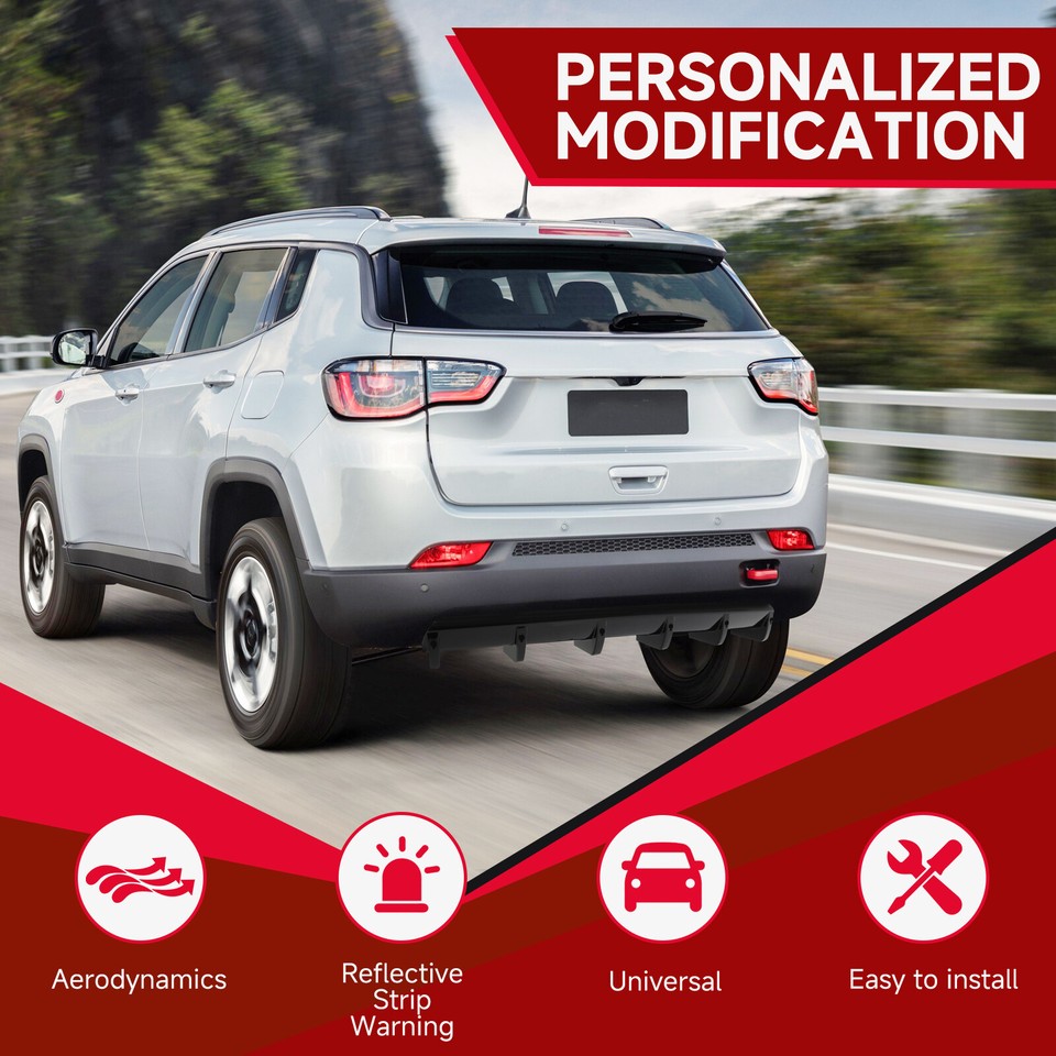 For Mercedes Benz SLK R170 Black Rear Bumper Diffuser Spoiler Splitter ...