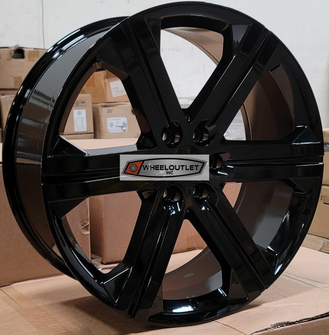 22 GMC Replica Wheels Black Rims Yukon Sierra Chevy Tahoe LTZ Silverado ...