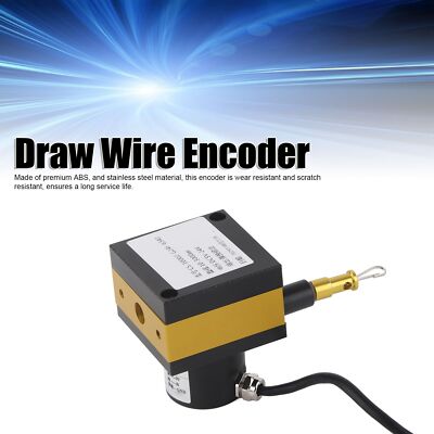 38mm Draw Wire Encoder 10 To 3000mm Range Incremental Cable Encoder DC8 ...