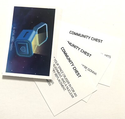 Monopoly Space 2020 Game Replacement Part - Community Chest Cards EUC ...