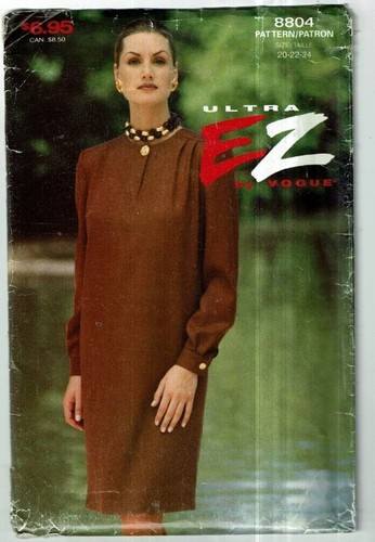 Vogue # 8804 Ultra Ez by Vogue Dress Pattern Sz: 20-24 UC | eBay