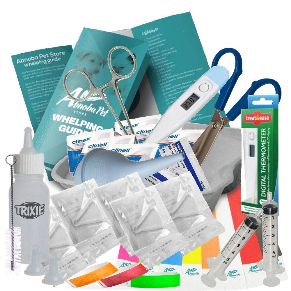 Newborn Pet Supplies Complete Puppy Whelping Kit - Includes ID Collars ...
