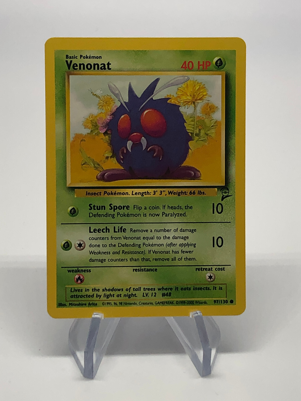 Venonat 97/130 - Common - Vintage 2000 English Base Set 2 Pokemon Card ...