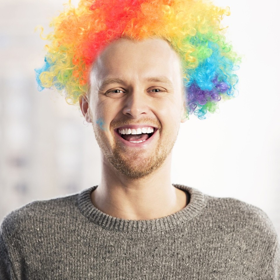 Funny Wigs for Party Character Costume Carnival Clown Headgear Prop ...