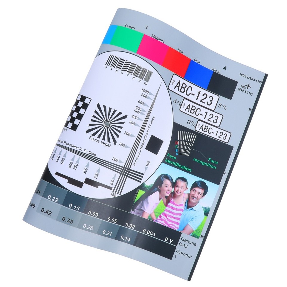 Lens Calibration Chart for Camera Focus Adjustment - Resolution Testing ...