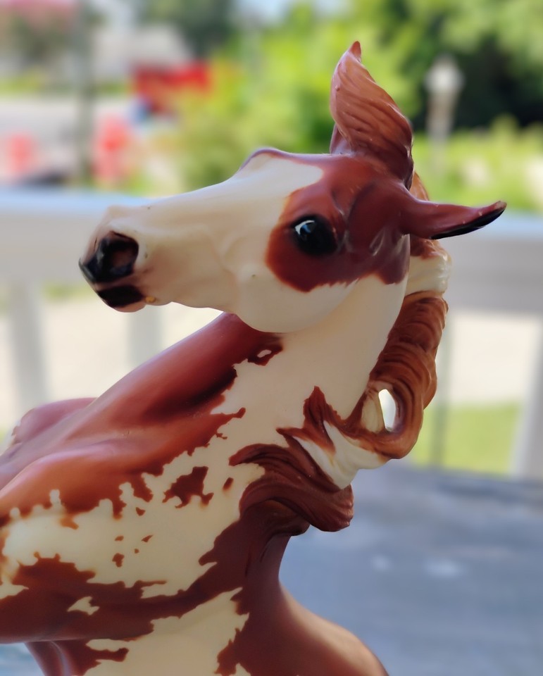 Breyer Hidalgo #1220 Rearing Chestnut Overo Pinto Horse No Box ...