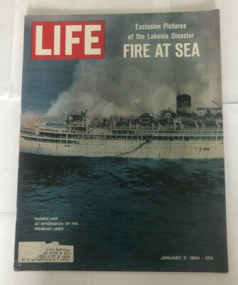 Life Magazine January 3 1964 Exclusive The Lakonia Disaster Fire at Sea ...