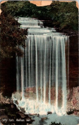 Vintage Postcard Scenic View Clifty Water Falls Madison Iowa IA dated ...