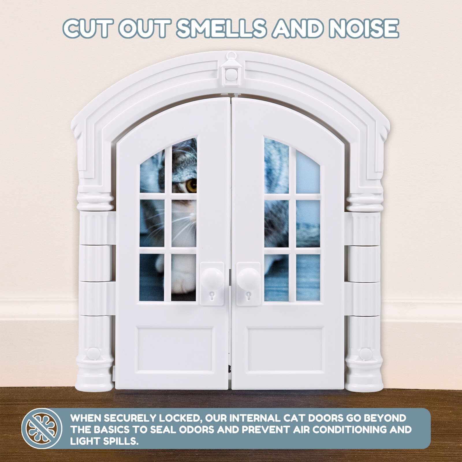 Cat Door Interior Door French Cat Door No-Flap Cat Door for Interior ...