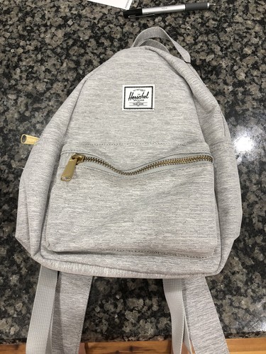 Herschel Nova Mini Crosshatch Backpack Light Gray - Red Stripe Lining | eBay