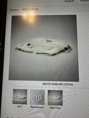 OEM Ge Water tank Wr17x4358 | eBay