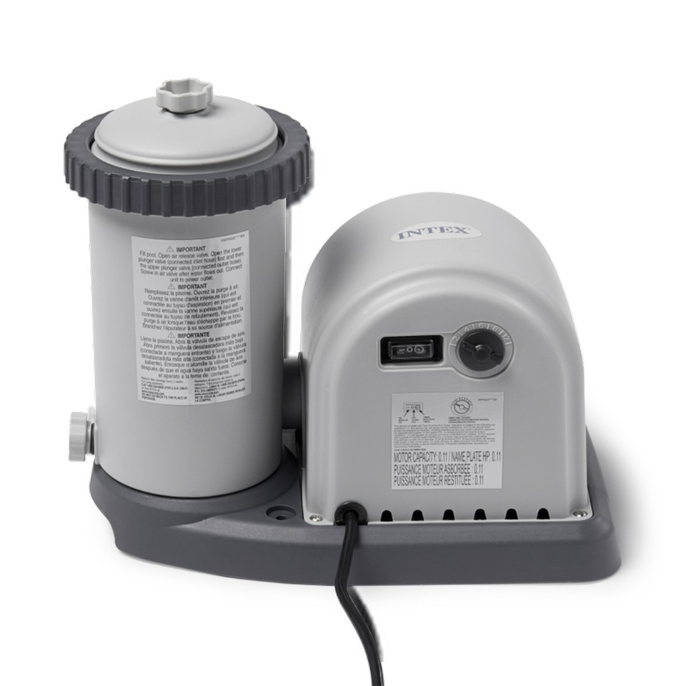 Intex 1500 GPH Easy Set Above Ground Swimming Pool Pump Filter System ...