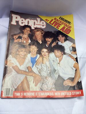 People magazine July 29 1985 Backstage at Live Aid 11 page story & pics ...