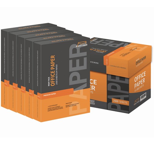 A4 WHITE PAPER PRINTER COPIER 1 2 3 4 5 REAMS OF 500 SHEETS PHOTOCOPY ...