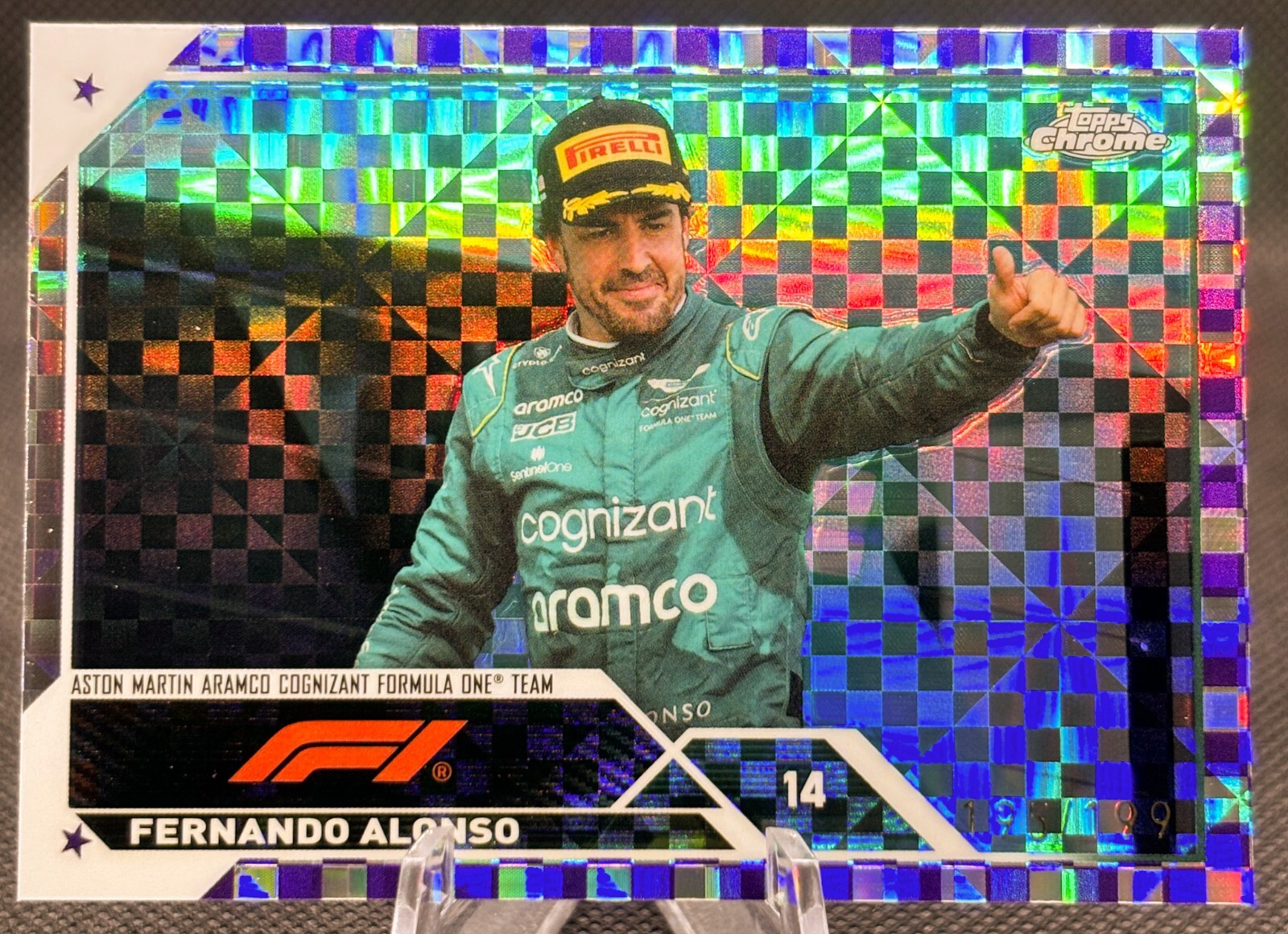 2023 Topps Chrome Formula 1 - F1 Drivers Purple Checker Flag X-Fractor ...