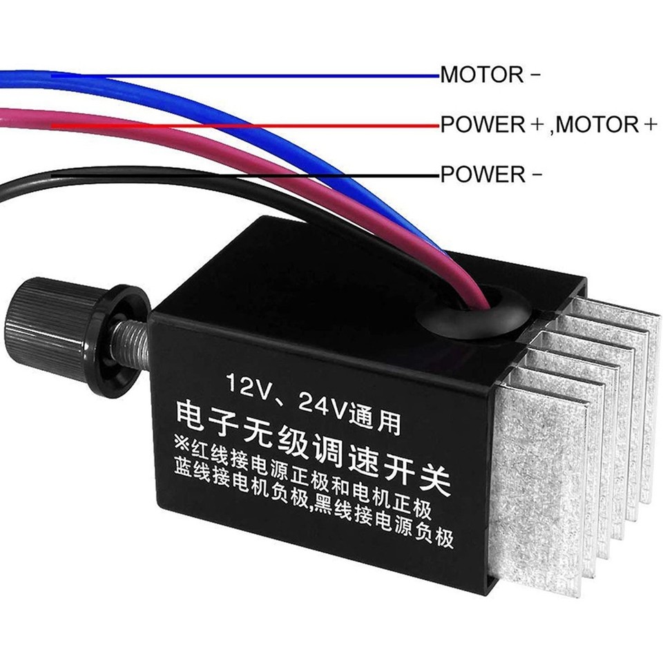 1Pc Motor Speed Regulator DC 12V/24V 10 a Motor Speed Controller for ...