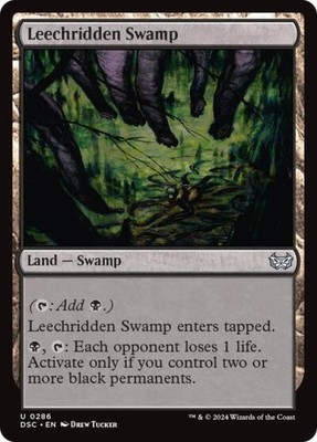 ~ Leechridden Swamp ~ NM ~ Commander: Duskmourn: House of Horror ~ MTG ...