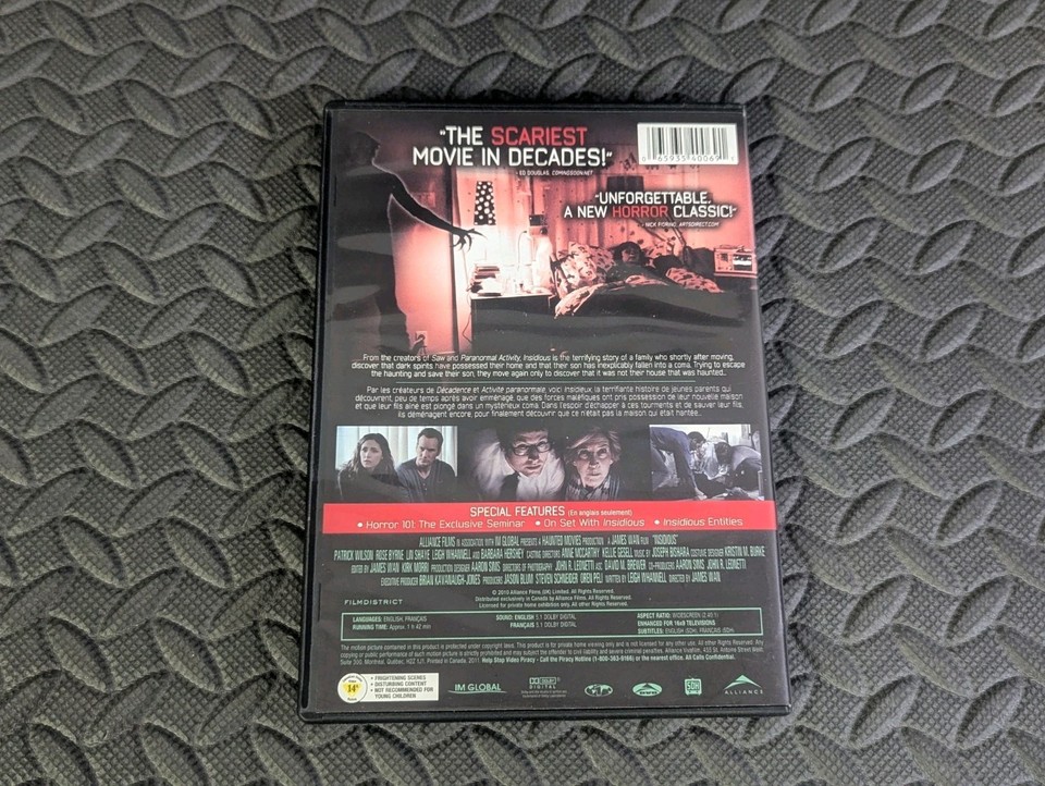 Insidious (DVD, 2011) English & French Patrick Wilson Rose Byrne | eBay UK