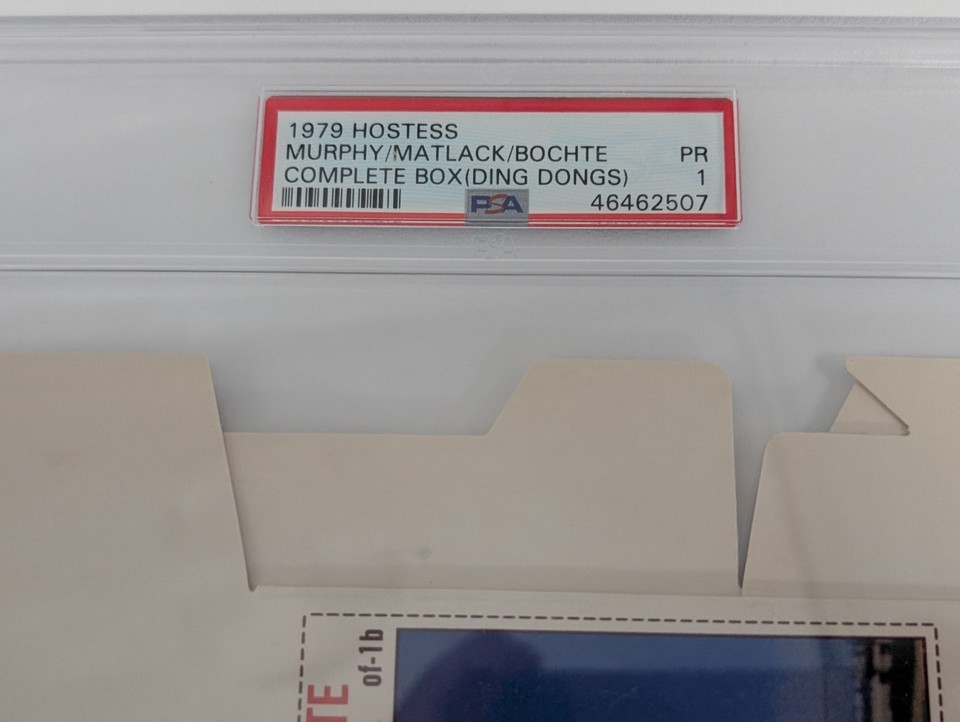 1979 Hostess Complete Ding Dong Box Murphy Matlack Bochte PSA 1 PR | eBay