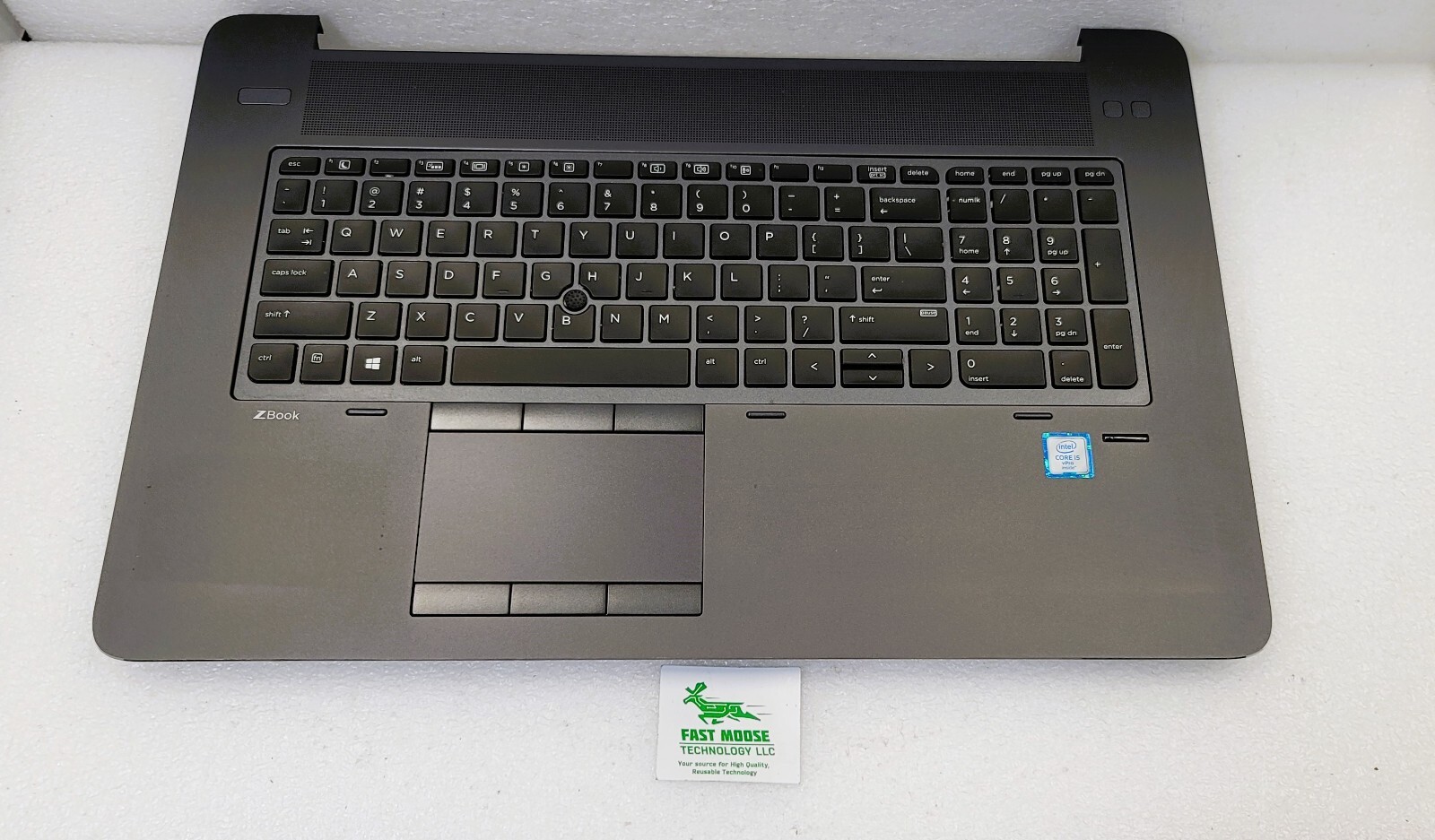 HP ZBook 17 G3 Laptop Palmrest Backlit Keyboard Touchpad Fingerprint ...