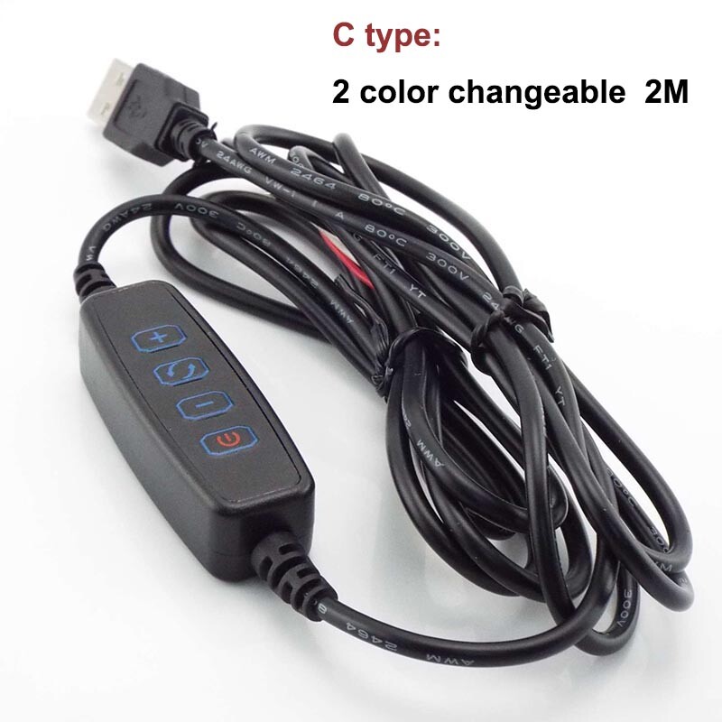 DC 5V LED Dimmer USB Port Power Supply Line Cable With ON OFF Switch ...