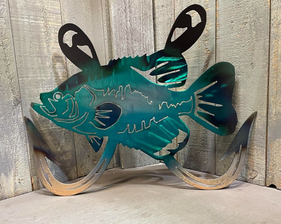 Metal 18" Crappie Fish Sign Plasma Cut Art Fishing Fisherman Gift | eBay