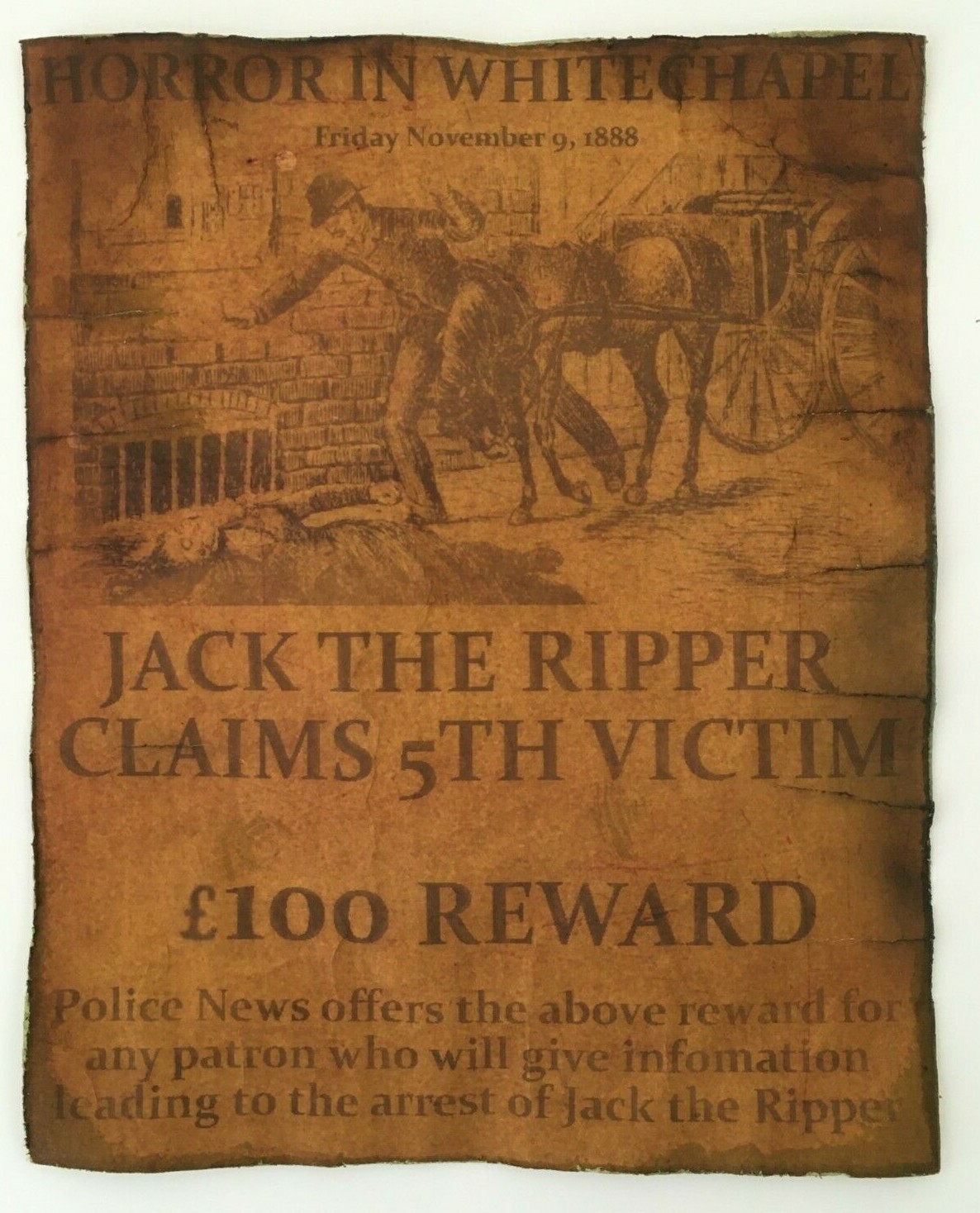 Jack the Ripper Wanted Poster Great Halloween Decor Wall Art | eBay UK