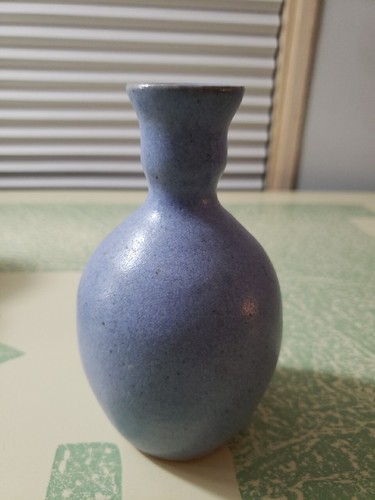 Jim Nicholas 5" Tall Bud Clay Pottery Vessel Vase Delph Blue Handmade ...