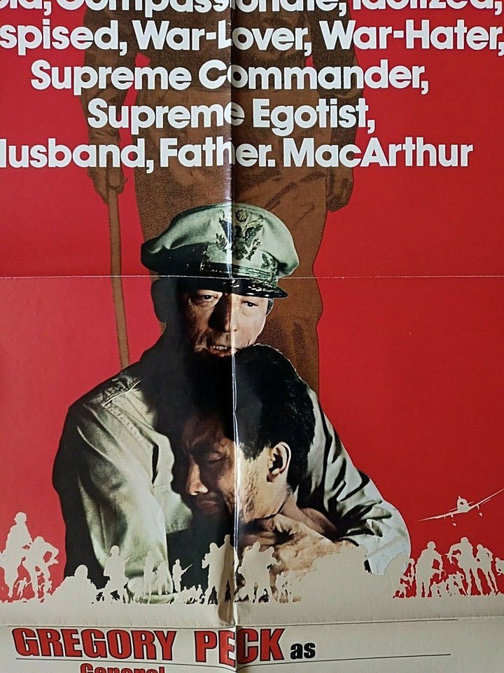 MacArthur Movie Poster GREGORY PECK Marj Dusay DAN O'HERLIHY Russell ...