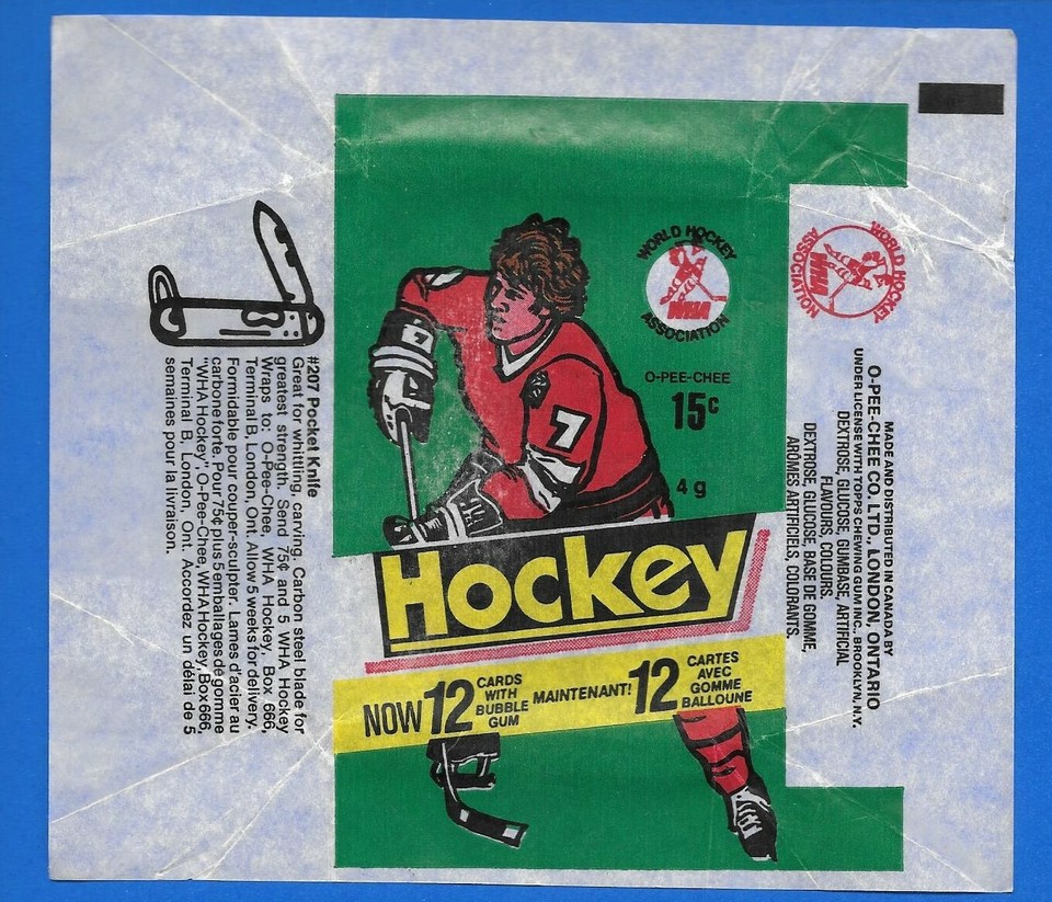 HOCKEY WAX PACK WRAPPER OPC O PEE CHEE TOPPS VARIATION & EMPTY BOX LOT ...