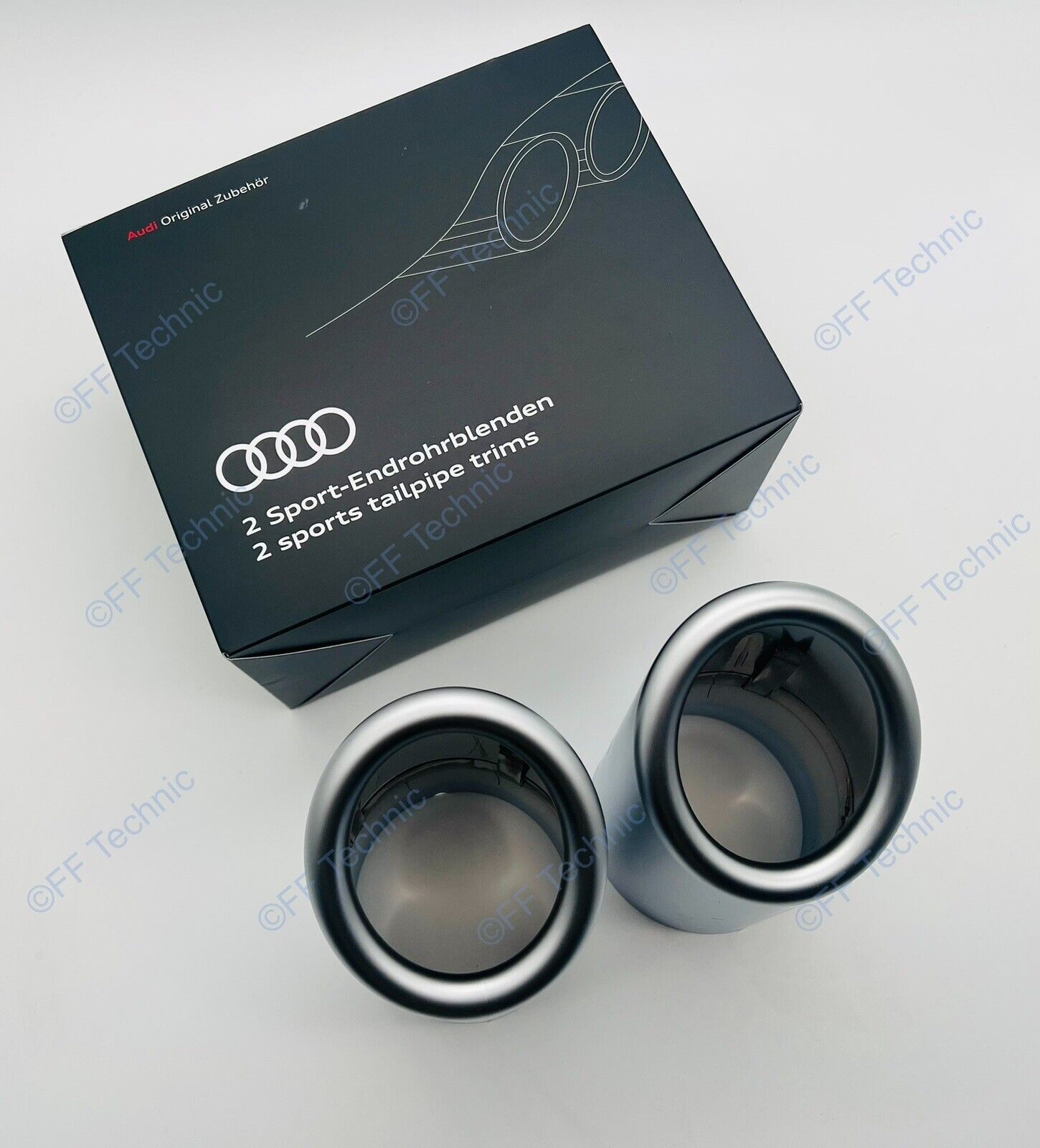 Original Audi A4 A5 A6 Q5 S-Line Auspuffblenden Endrohr Blenden ...