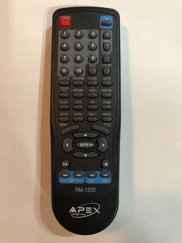 Genuine Apex Digital RM-1200 OEM DVD Remote Control | eBay